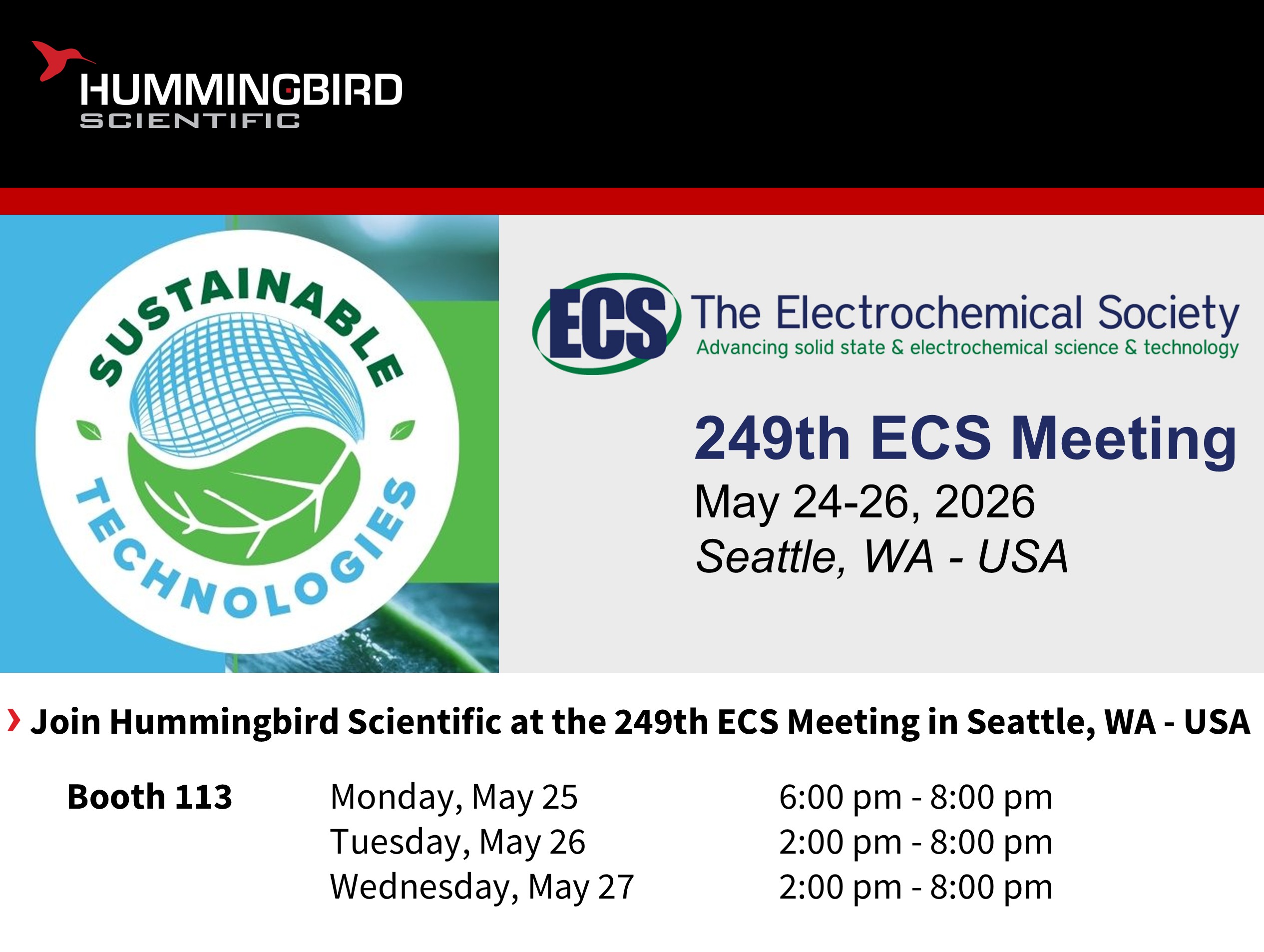 249th ECS Meeting | Hummingbird Scientific